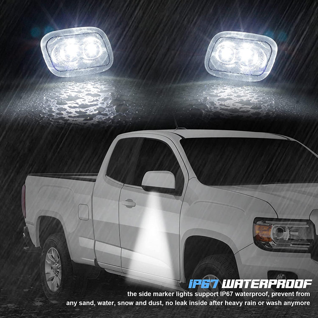 NDRUSH Side Mirror Puddle Light LED Lamp Assembly Compatible with Ford ...