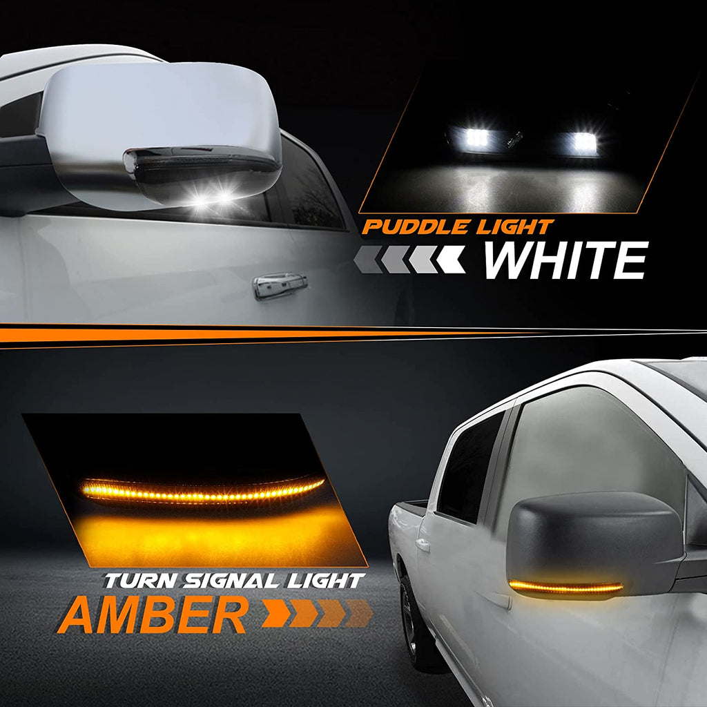 NDRUSH Sequential Switchback LED Side Mirror Turn Signal Lights Smoked ...